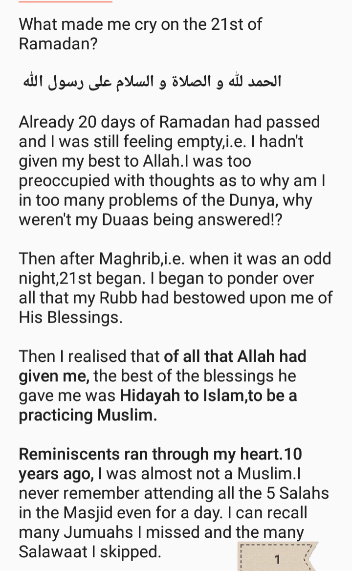 What made me cry on the 21st of Ramadan? (2018) – Saheehus-Seerah